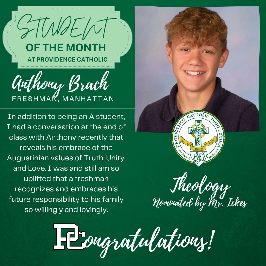 January 2023 Students of the Month | Providence Catholic High School