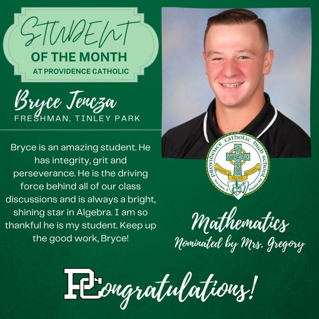 Providence Catholic Names Students of the Month for December | Providence Catholic High School