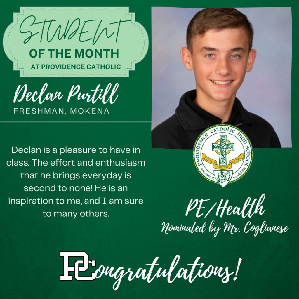 Providence Catholic Names Students of the Month for December ...