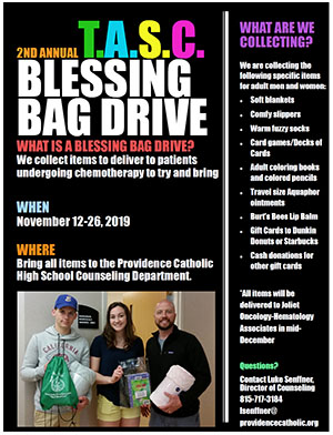Donations needed for TASC Drive | Providence Catholic High School